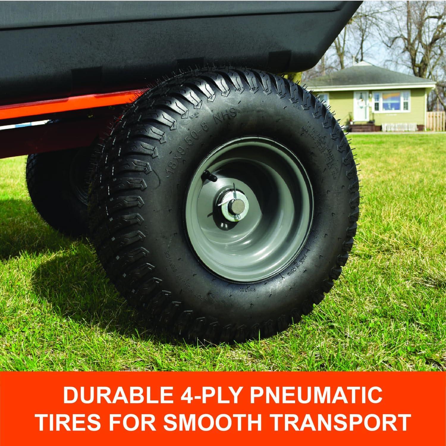 Agri-Fab Inc 350-Pound Steel Tow Behind Dump Cart, 10-Cubic Feet ...